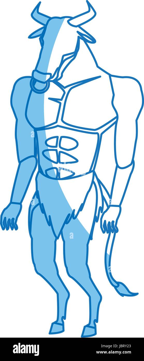 minotaur greek mythological creature legend image Stock Vector Image ...