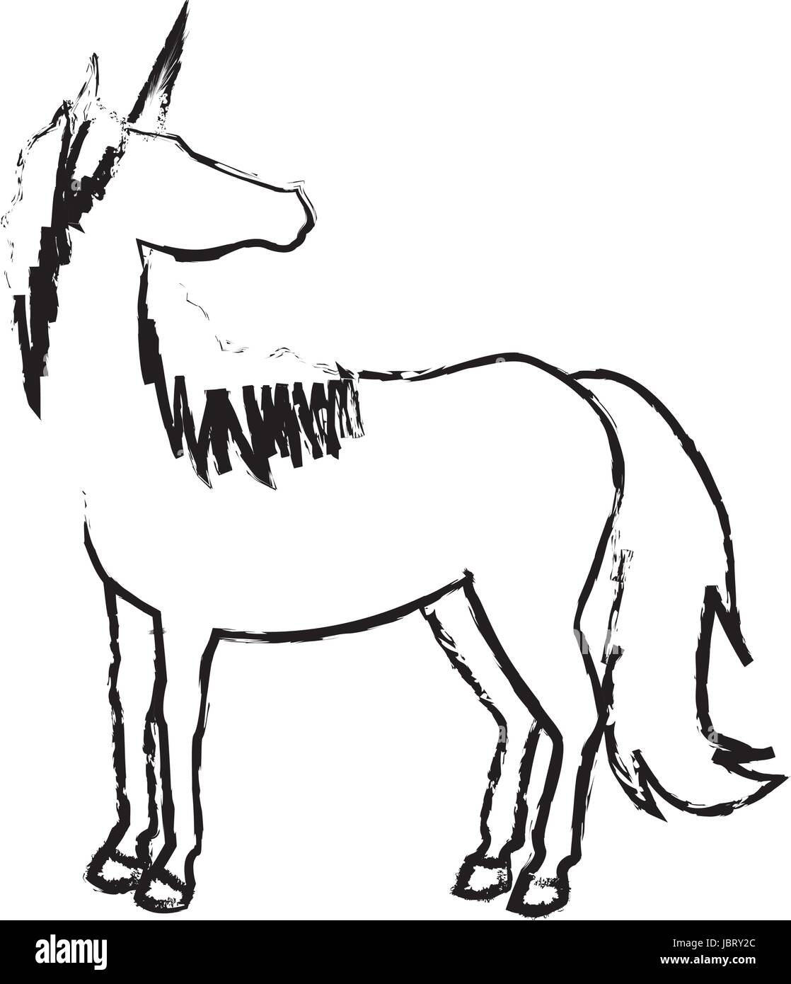 unicorn legendary mythical creature icon Stock Vector Image & Art - Alamy