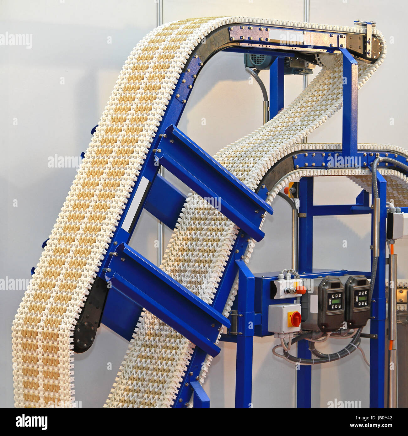 Conveyer belt at production line in factory Stock Photo - Alamy