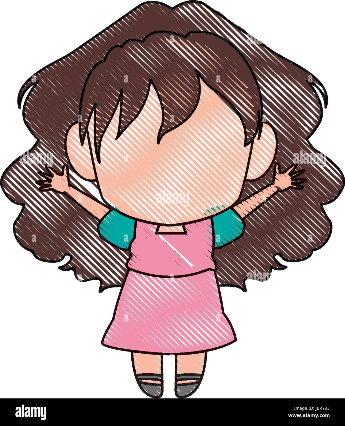 Contour De L'anime Chibi Chibi Anime Girl Avatar Contour Default