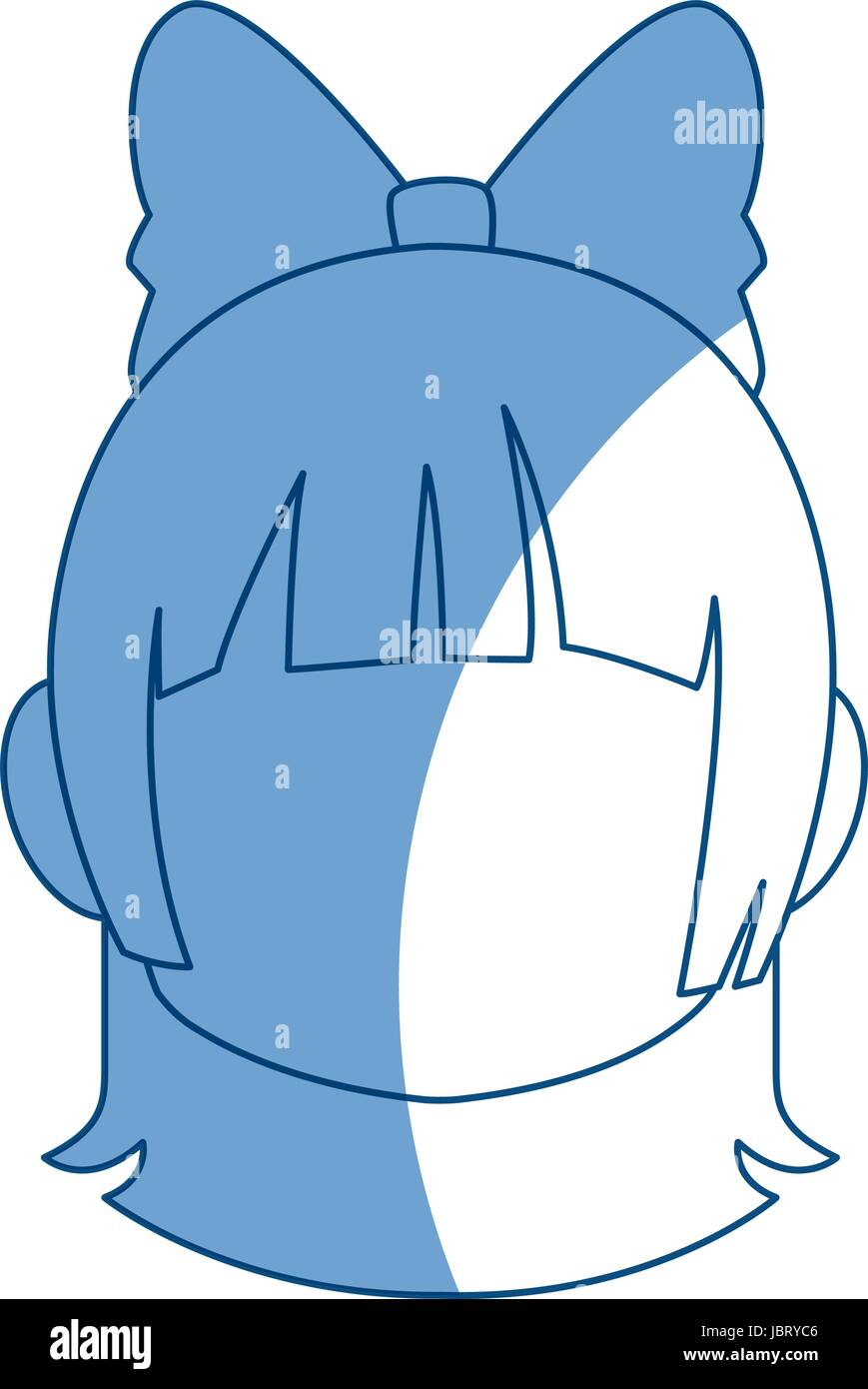 Contour De L'anime Chibi Chibi Anime Girl Avatar Contour Default