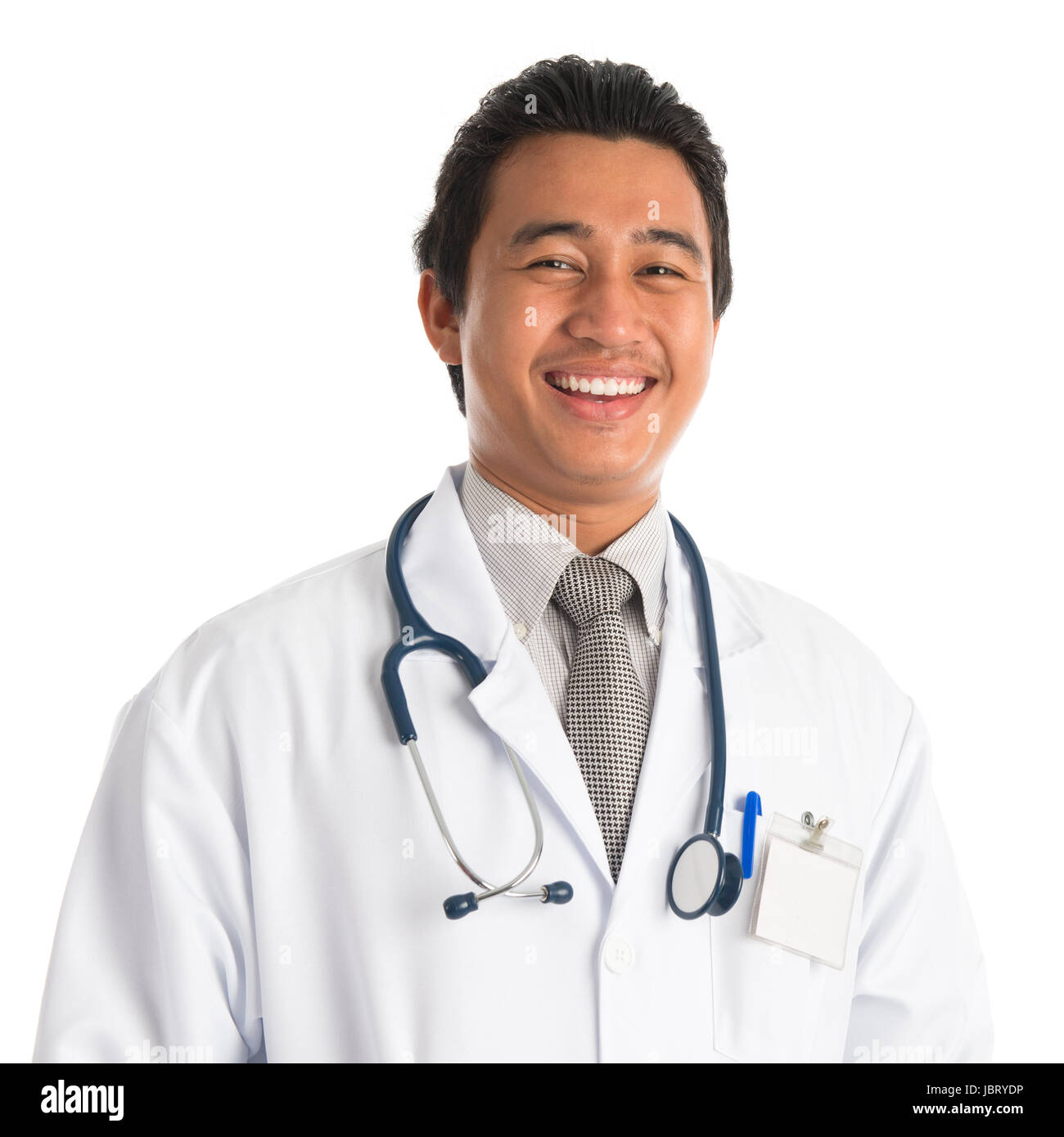 Portrait of handsome southeast Asian male medical doctor smiling ...