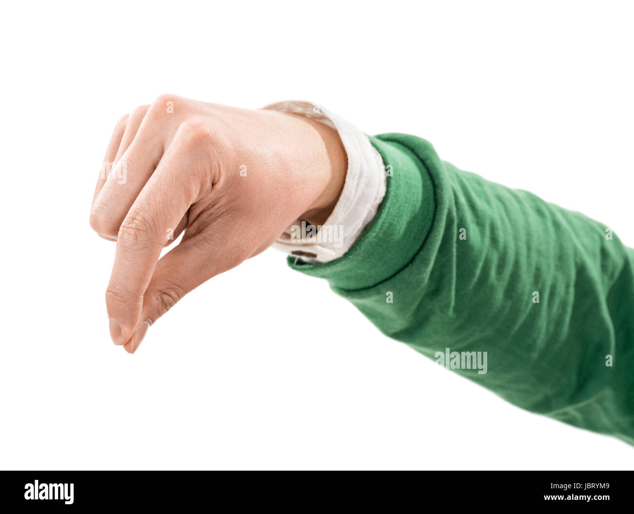 Hand gesture, pick up, isolated on white Stock Photo - Alamy