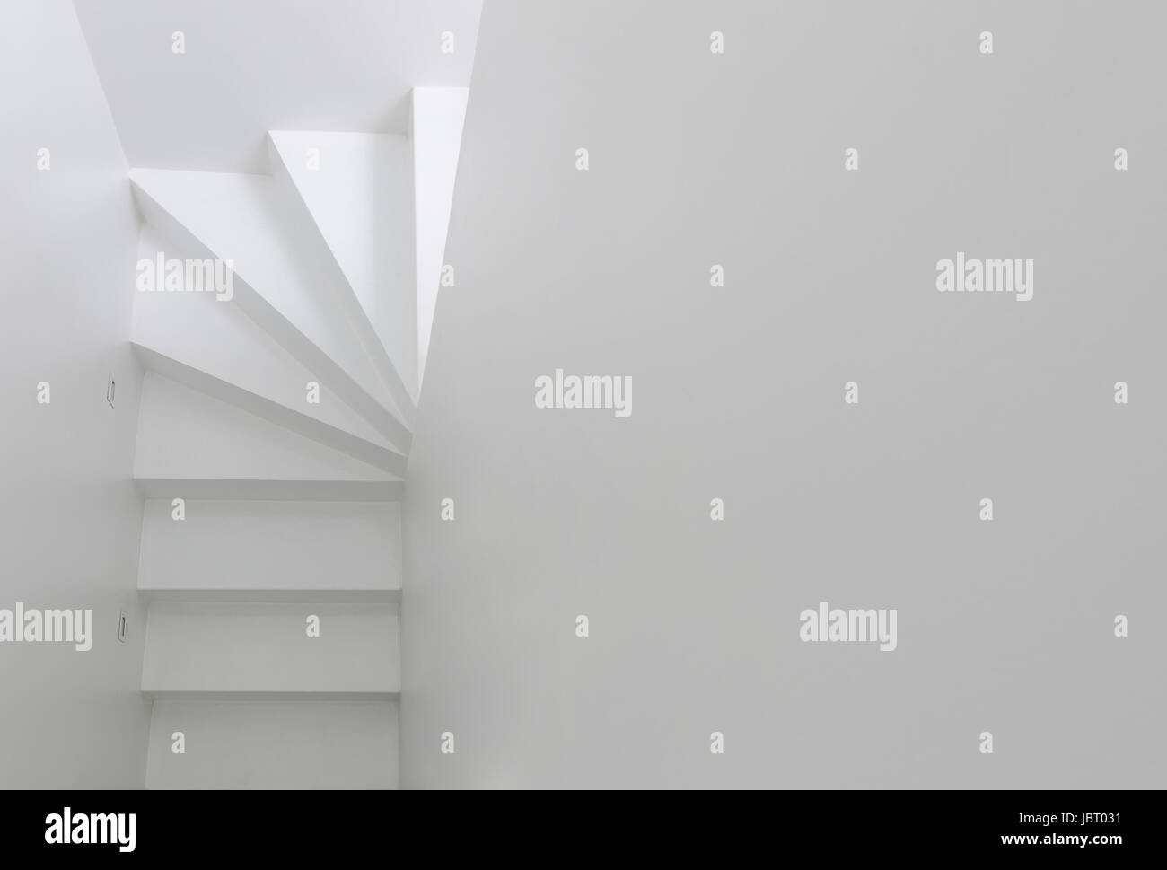 White staircase going upward top view Stock Photo - Alamy