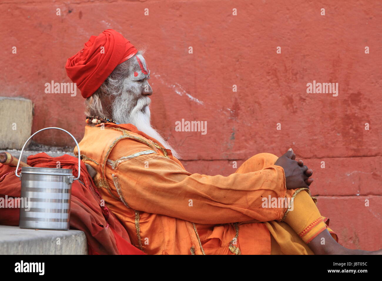 holy sadhu in india Stock Photo - Alamy