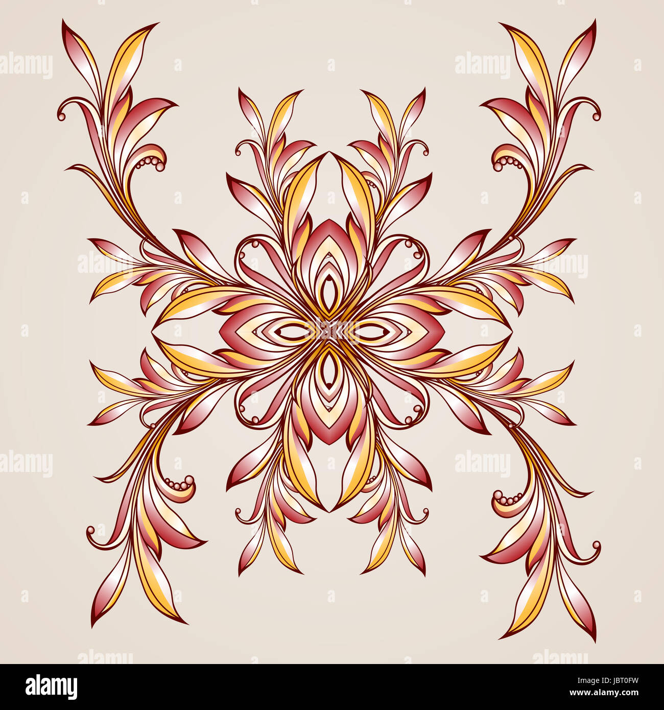 Flower. Floral pattern on light beige background Stock Photo - Alamy
