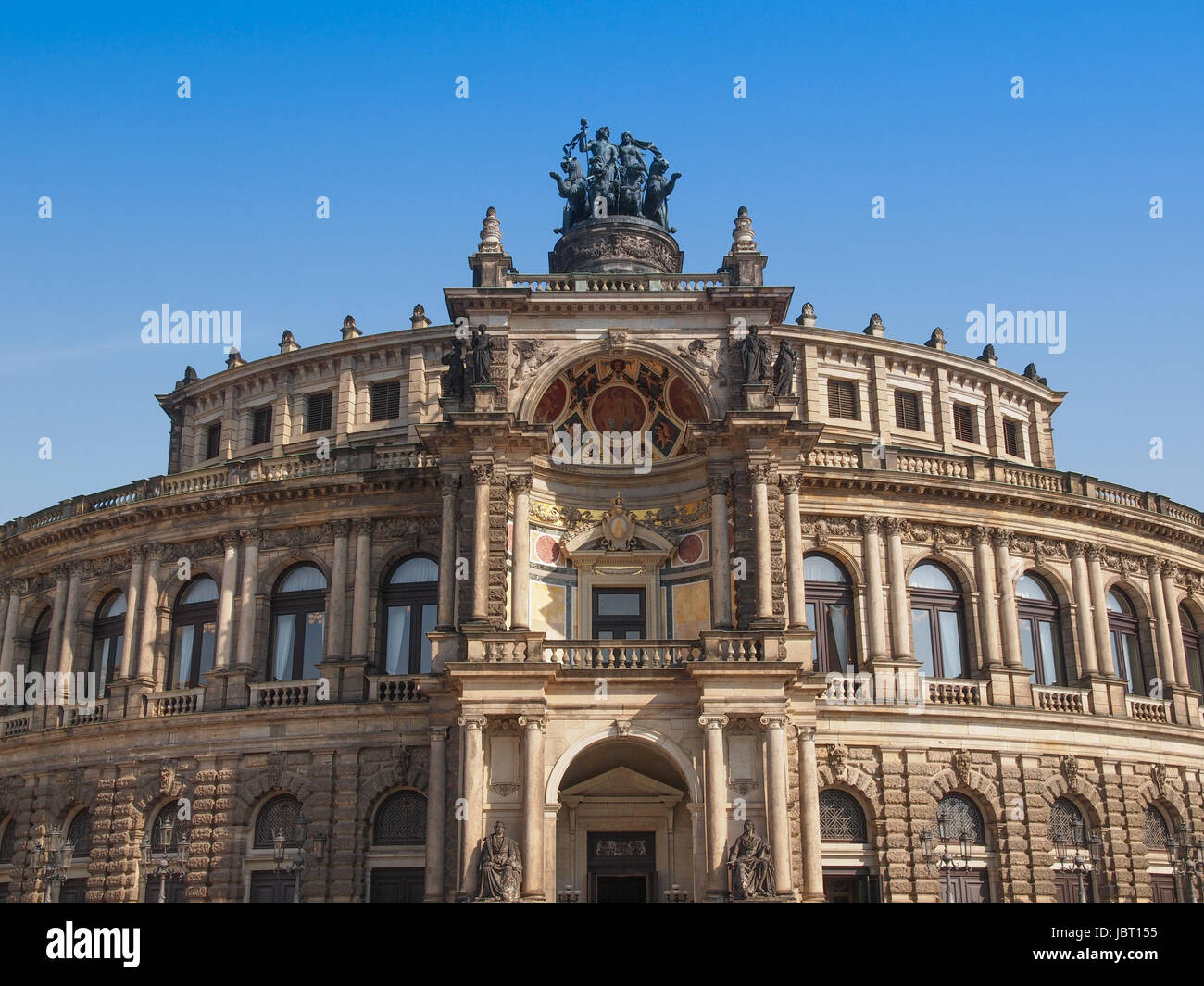 The Semperoper opera house of the Saxon State Orchestra aka Saechsische ...