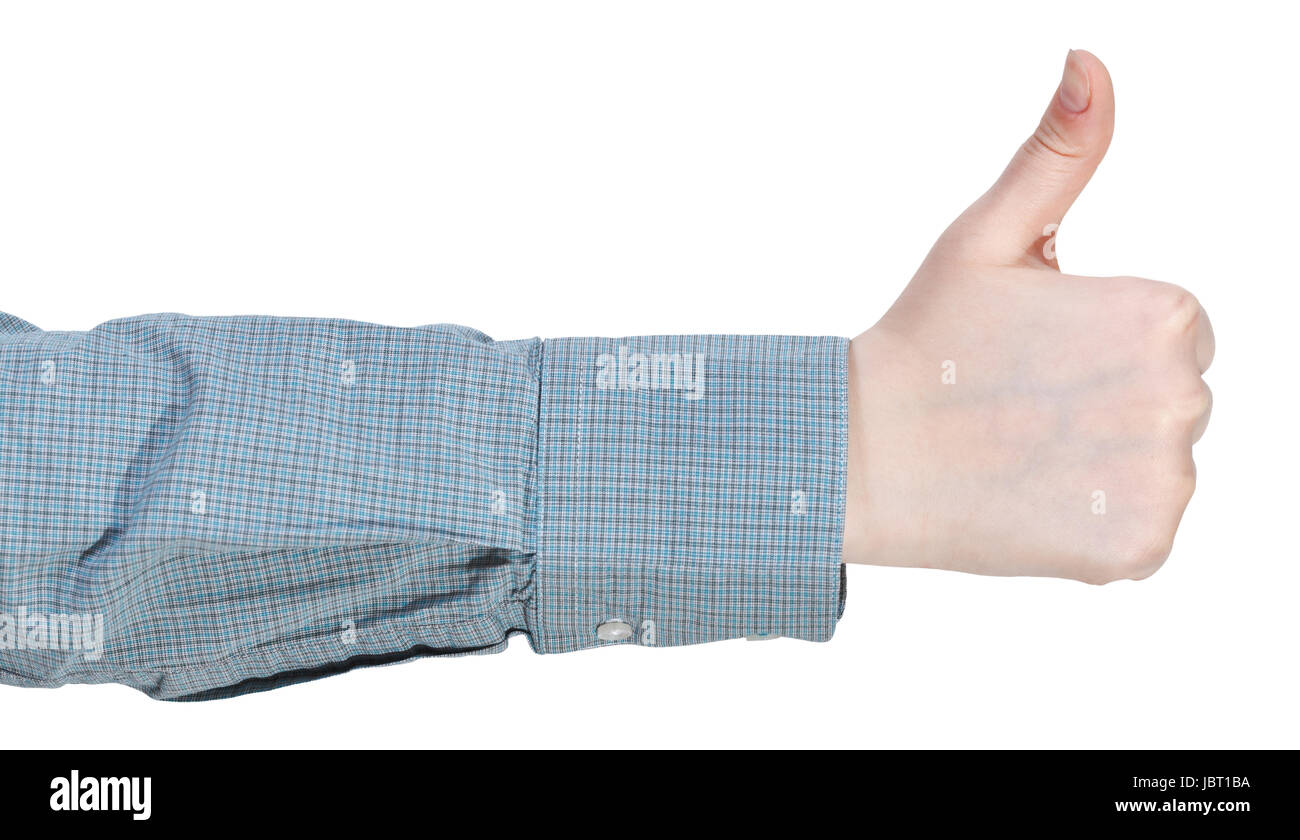 thumbs up - hand gesture isolated on white background Stock Photo - Alamy