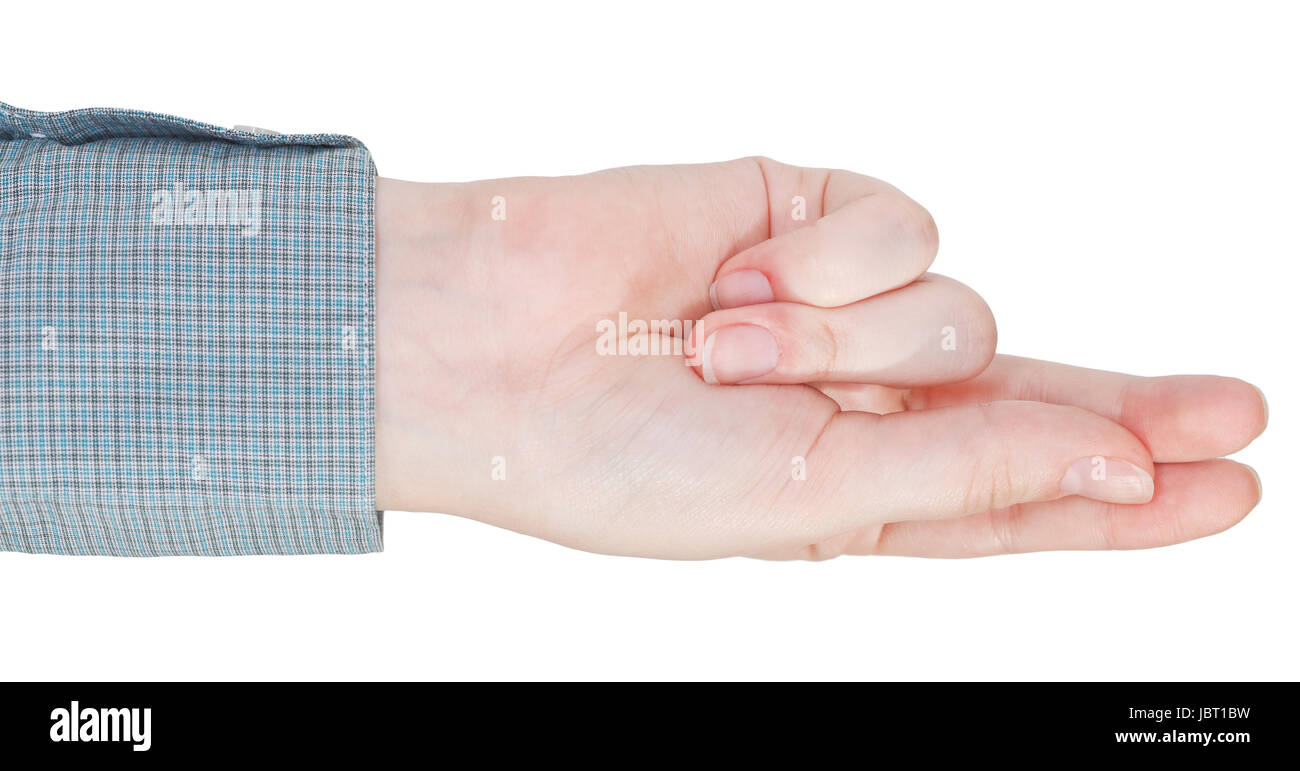 straight two-finger - hand gesture isolated on white background Stock ...