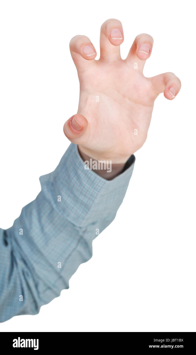 open claws - hand gesture isolated on white background Stock Photo - Alamy
