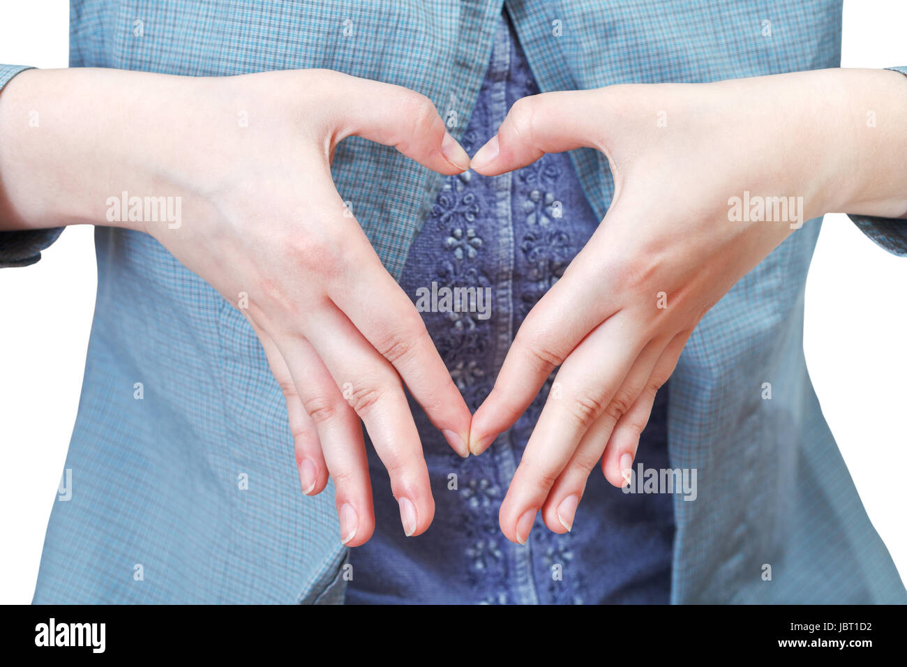 heart shape from palms - hand gesture isolated on white background ...