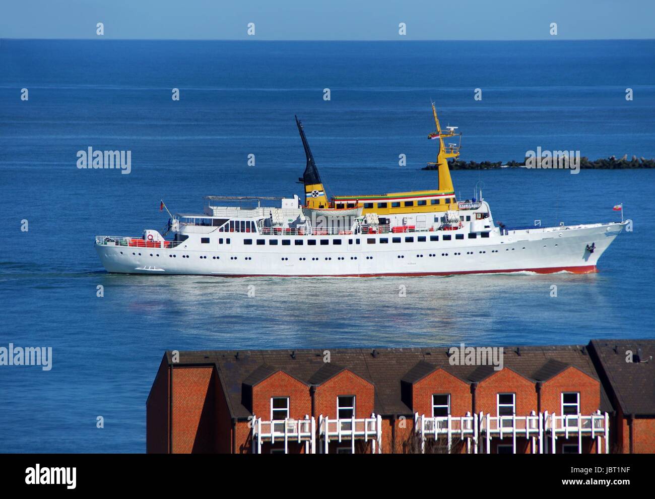 ship runs in helgoland Stock Photo - Alamy