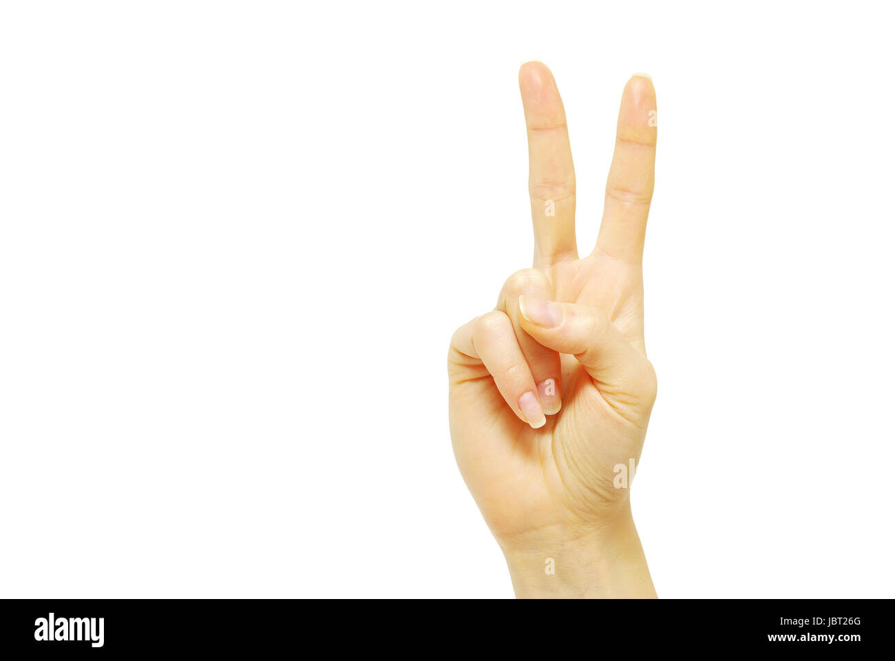 success hand sign isolated on white Stock Photo - Alamy