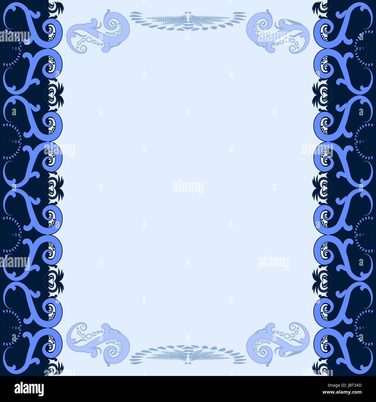 Blue Border Line Design