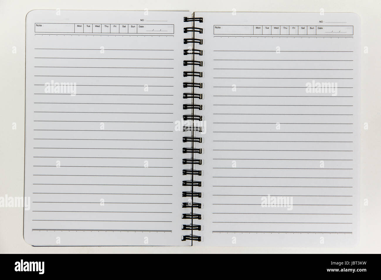 Blank white notebook paper isolate on white background texture Stock ...
