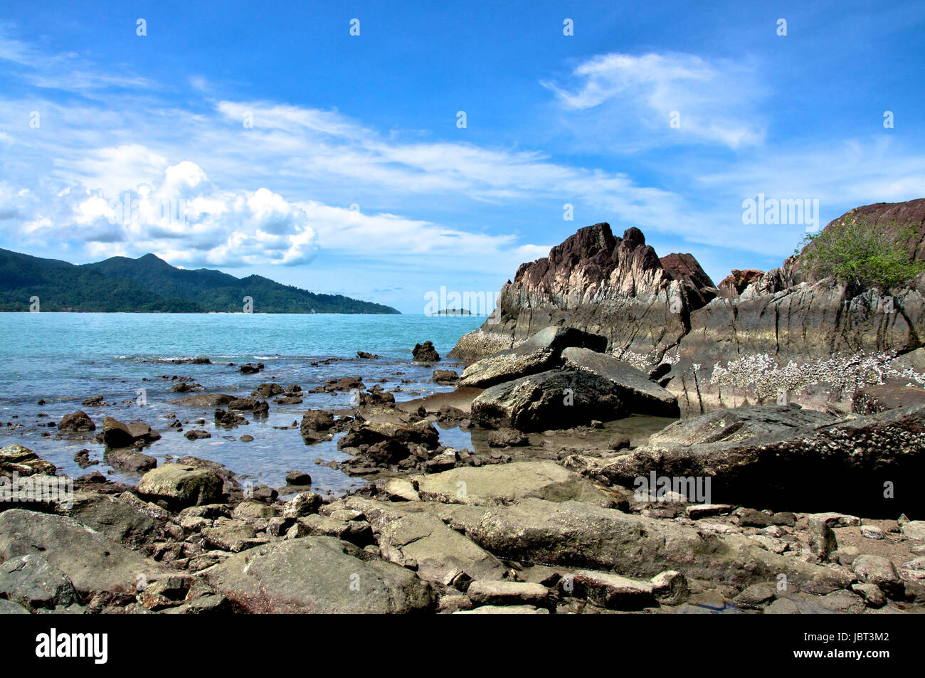 stony coast by the bluewater Stock Photo - Alamy