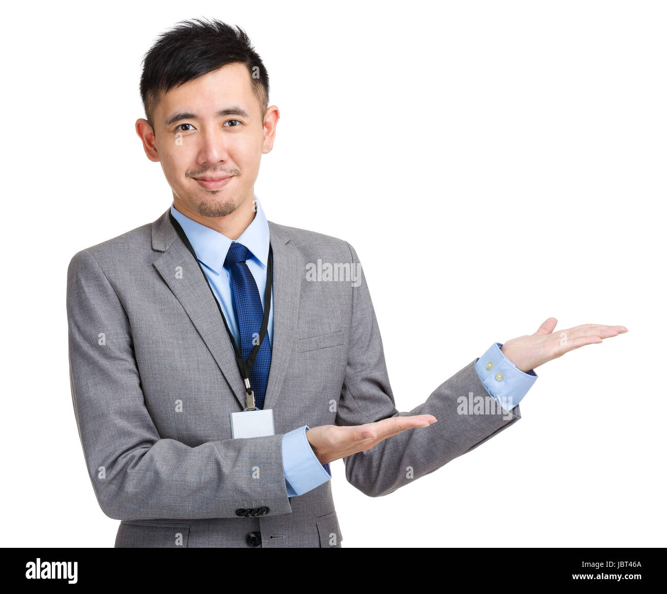 Business man presenting Stock Photo - Alamy