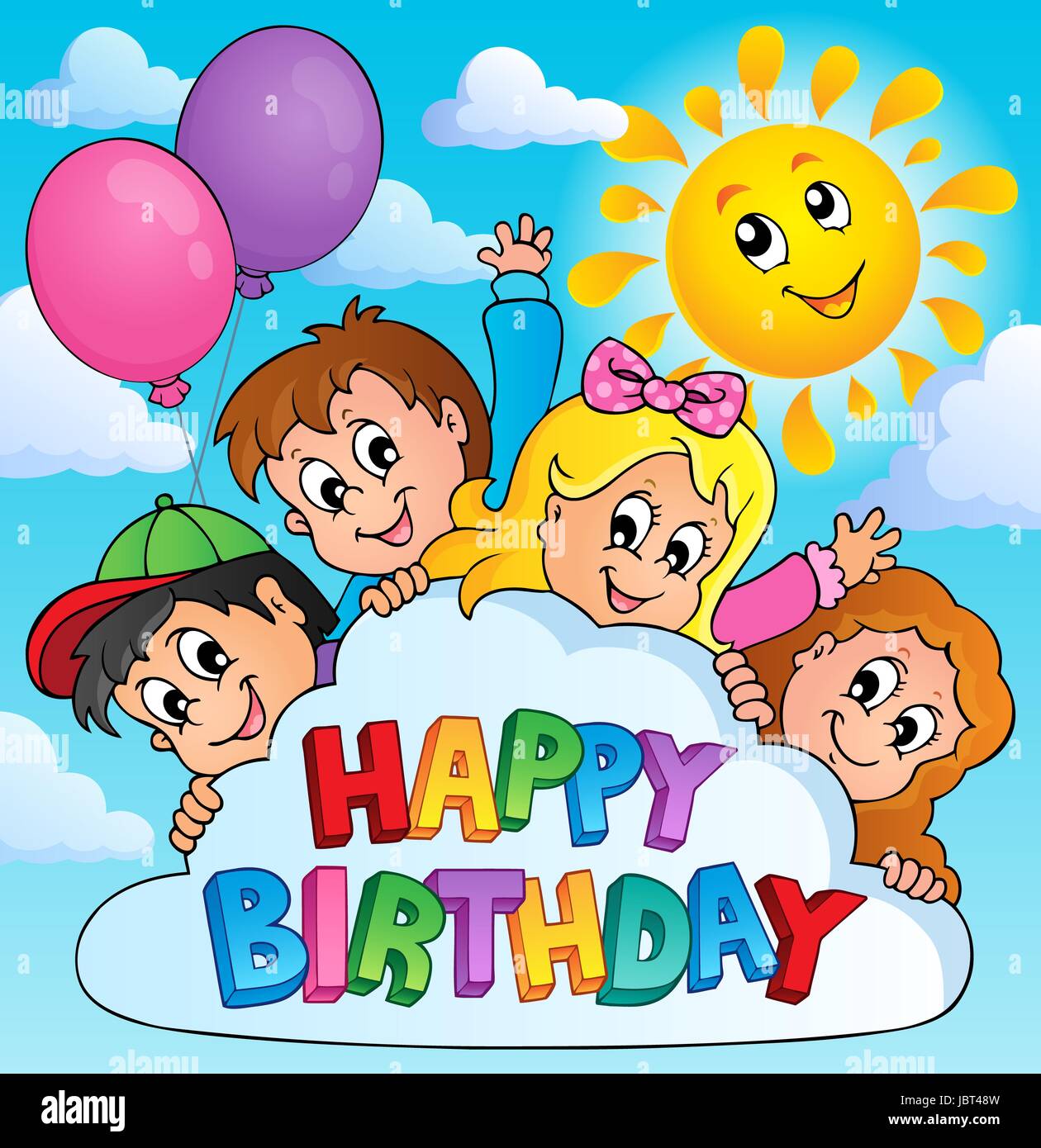 Happy birthday topic image 6 - picture illustration Stock Photo - Alamy