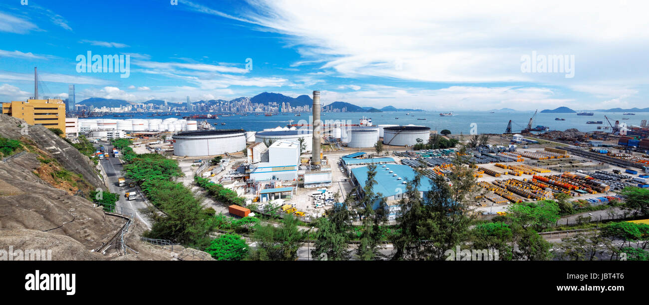 Oil tank station at day Stock Photo - Alamy