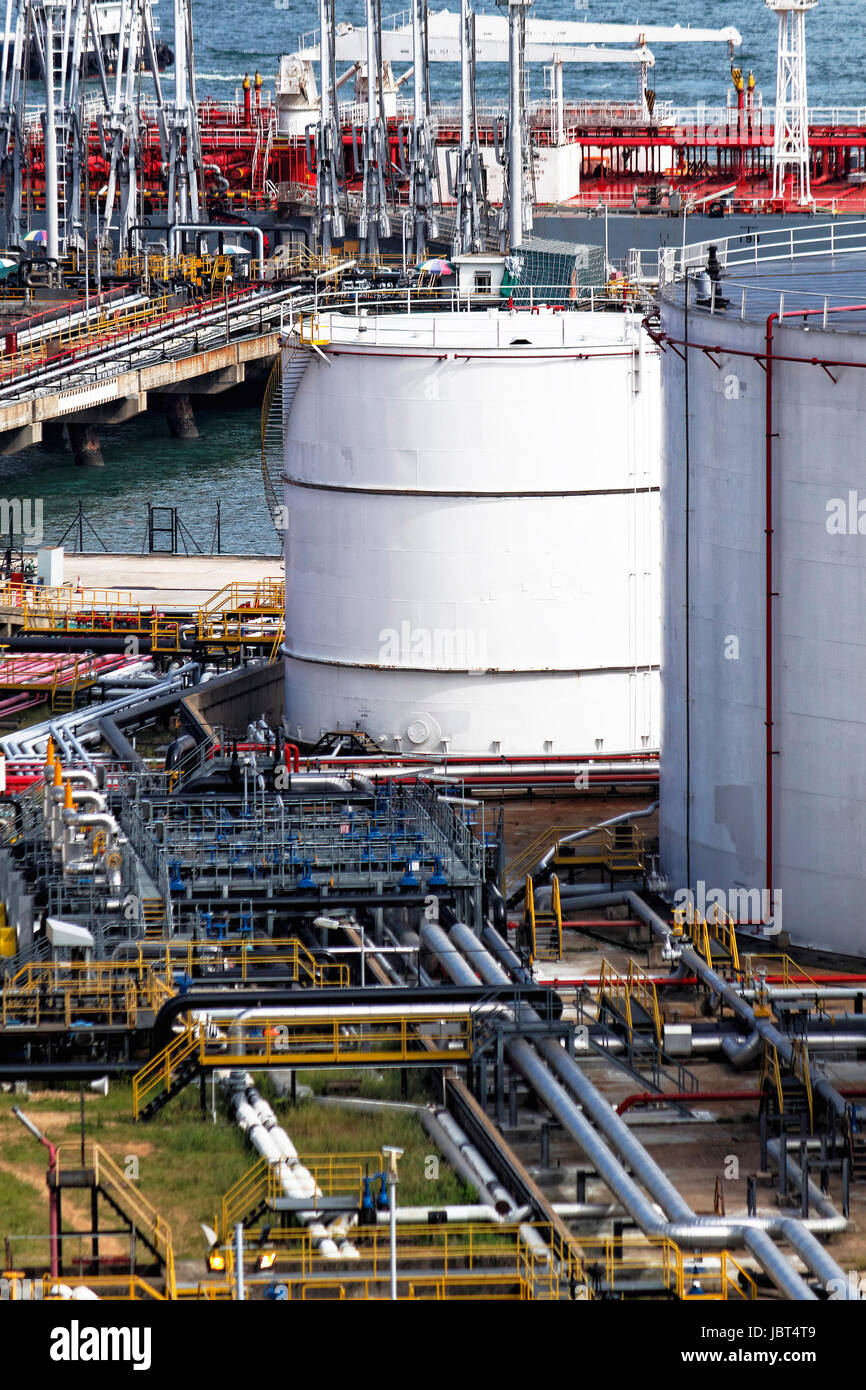 Oil tank station at day Stock Photo - Alamy
