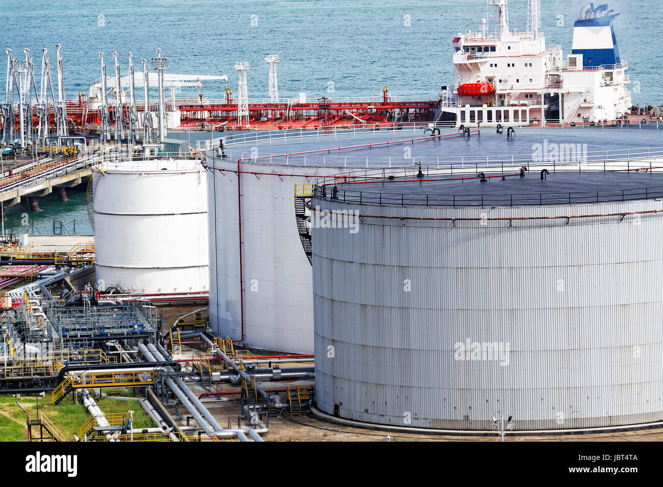 Oil tank station at day Stock Photo - Alamy
