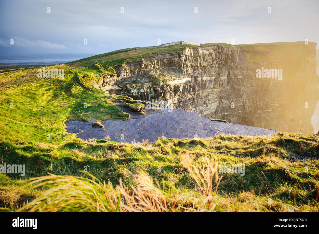 Famous cliffs of Moher at sunset in Co. Clare Ireland Europe. Beautiful ...