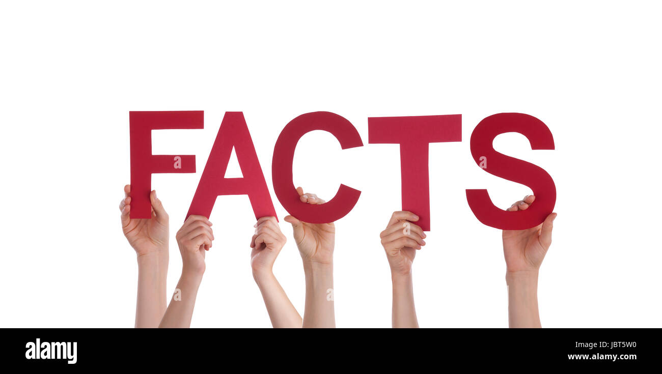 Many People Holding the Red Word Facts, Isolated Stock Photo - Alamy