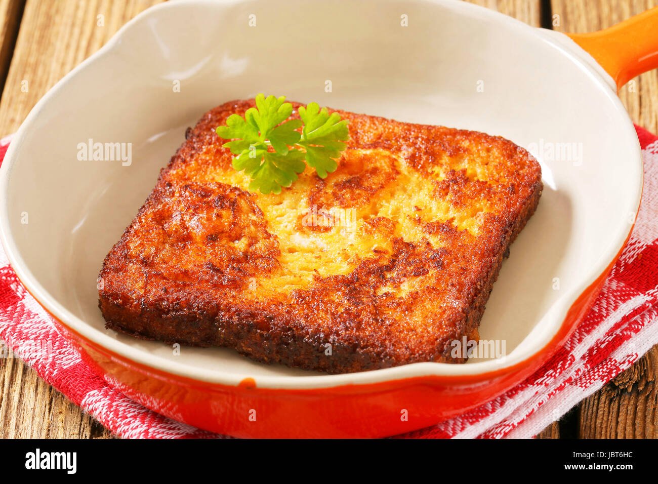 French toast - Bread soaked in beaten eggs and then fried Stock Photo ...
