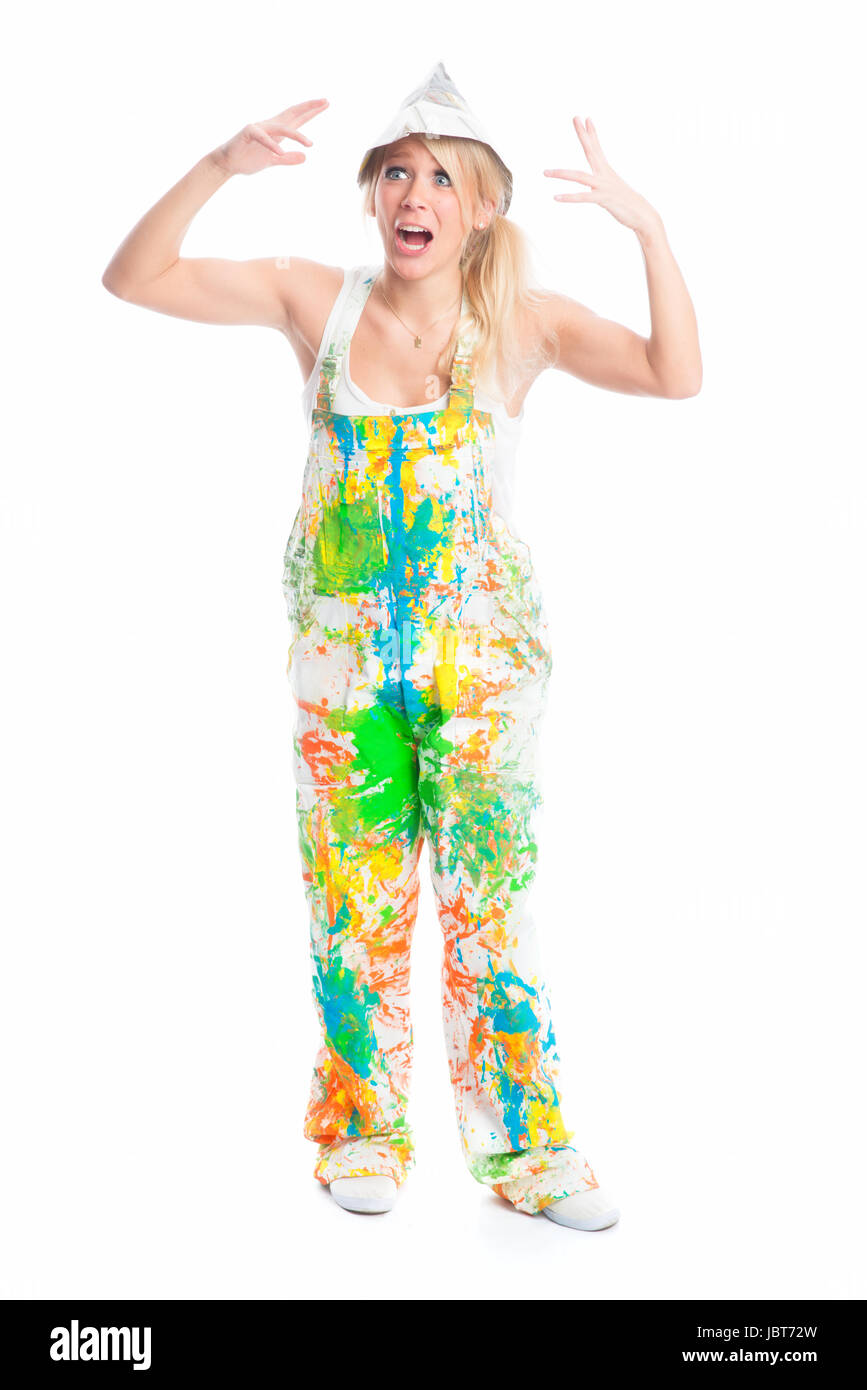 Lady painter Cut Out Stock Images & Pictures - Alamy