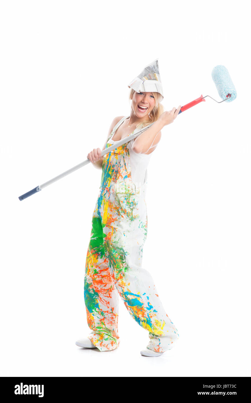 female painter and painter Stock Photo - Alamy
