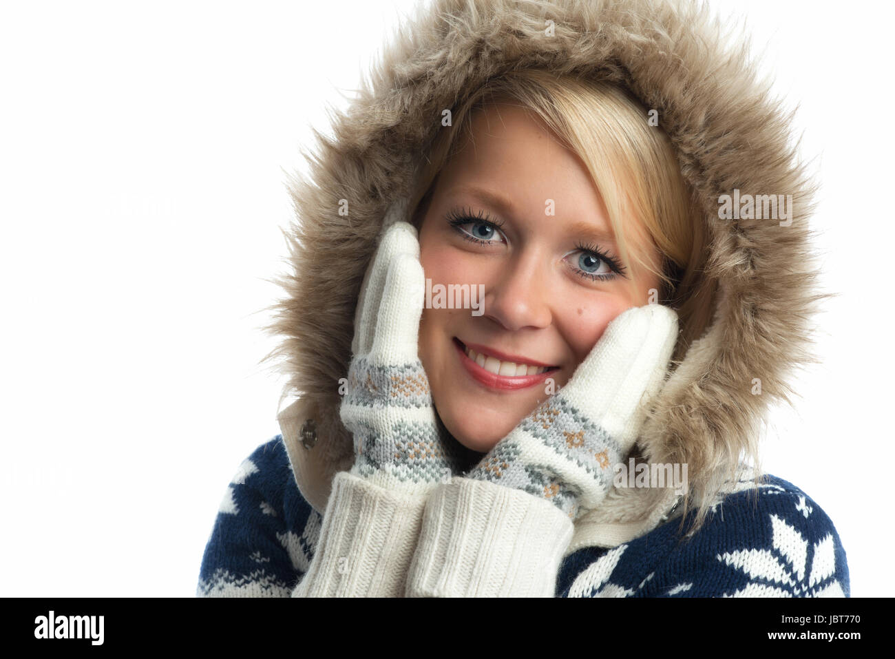 face in winter Stock Photo - Alamy