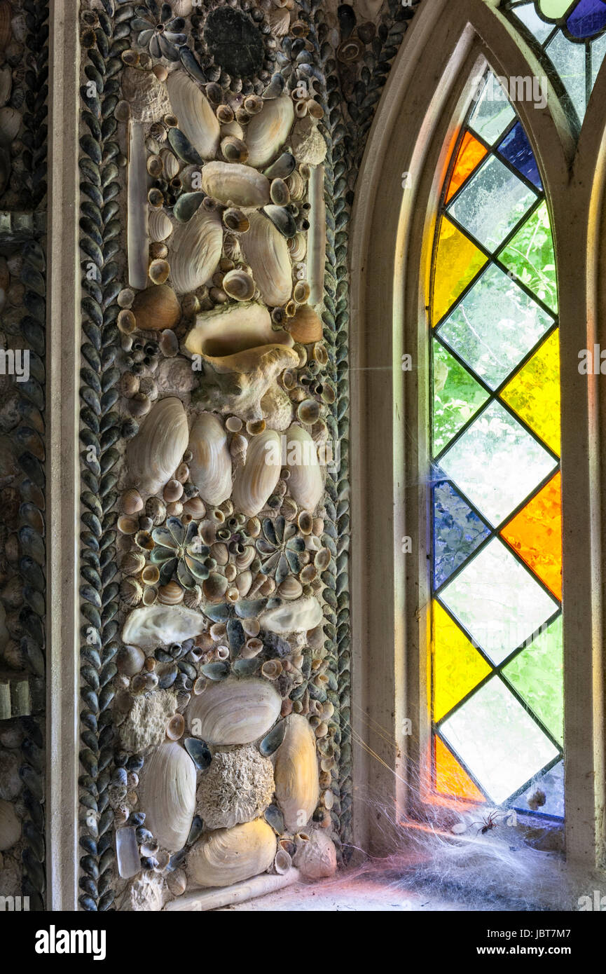 The Cilwendeg Shell House Hermitage, Boncath, Pembrokeshire, Wales. The ...