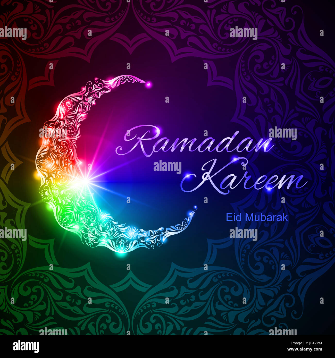 Colorful crescent moon eid hi-res stock photography and images - Alamy