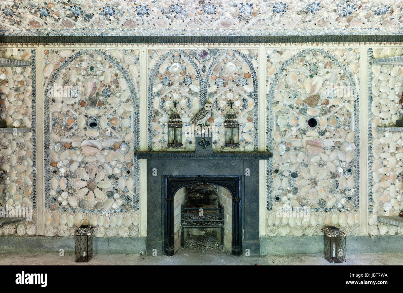 The Cilwendeg Shell House Hermitage, Boncath, Pembrokeshire, Wales. The ...