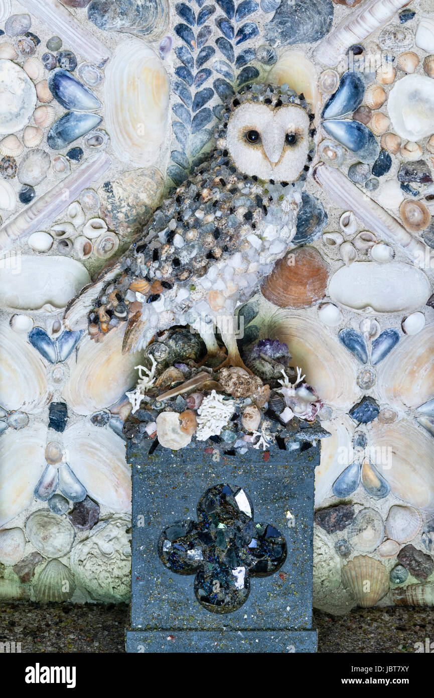 The Cilwendeg Shell House Hermitage, Boncath, Pembrokeshire, Wales. The ...