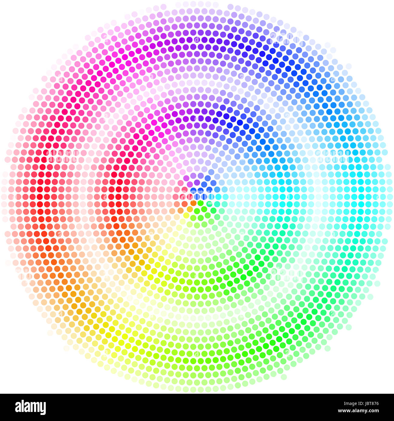 Equalizer multicolor dots digital in form circle with white strip on ...