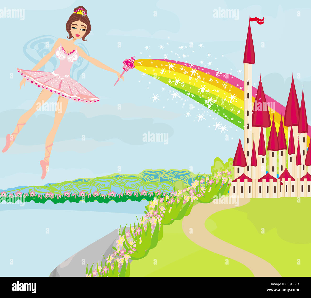 Magic Fairy Tale Princess Castle Stock Photo - Alamy