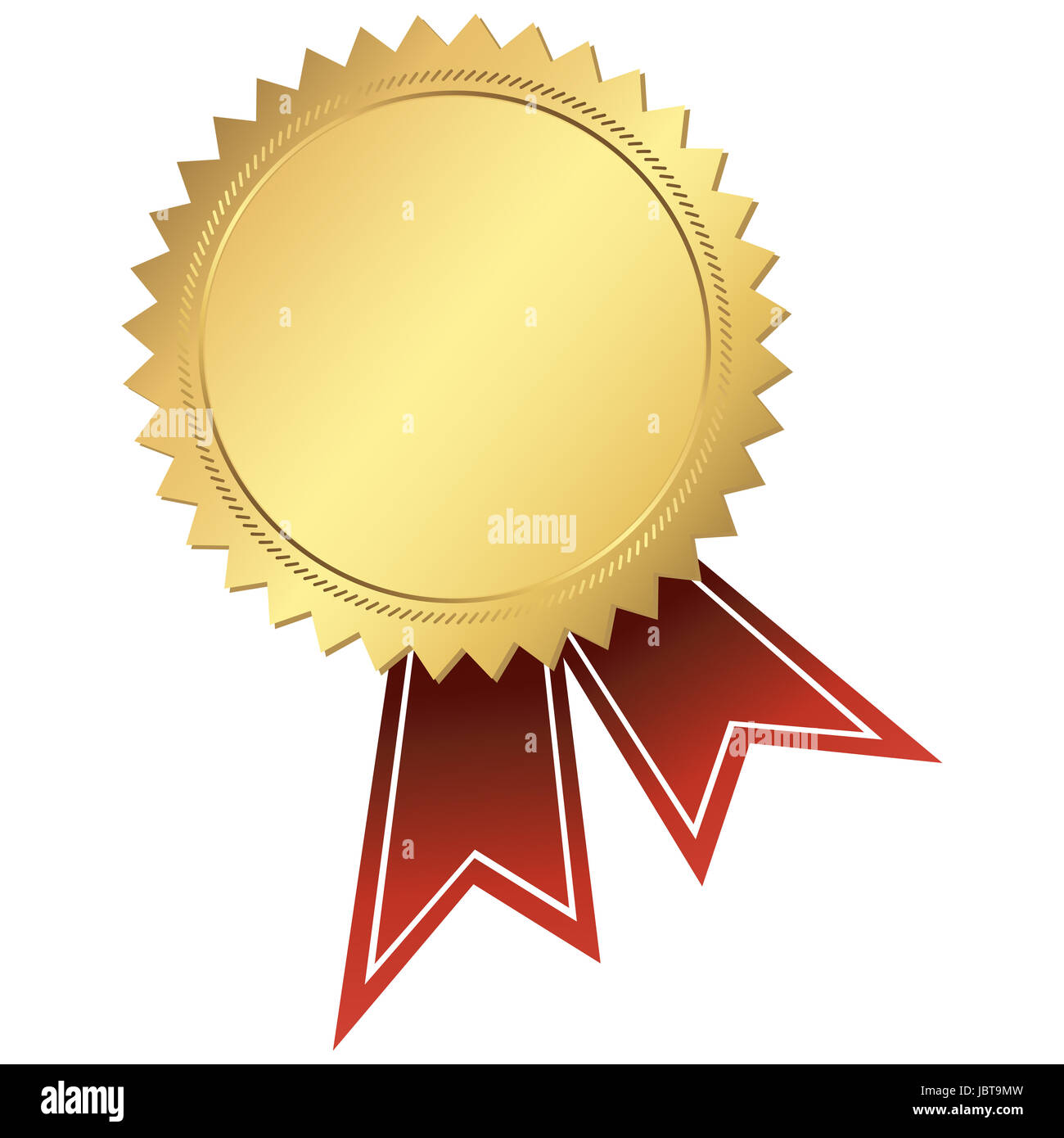 gold button with ribbon template Stock Photo - Alamy