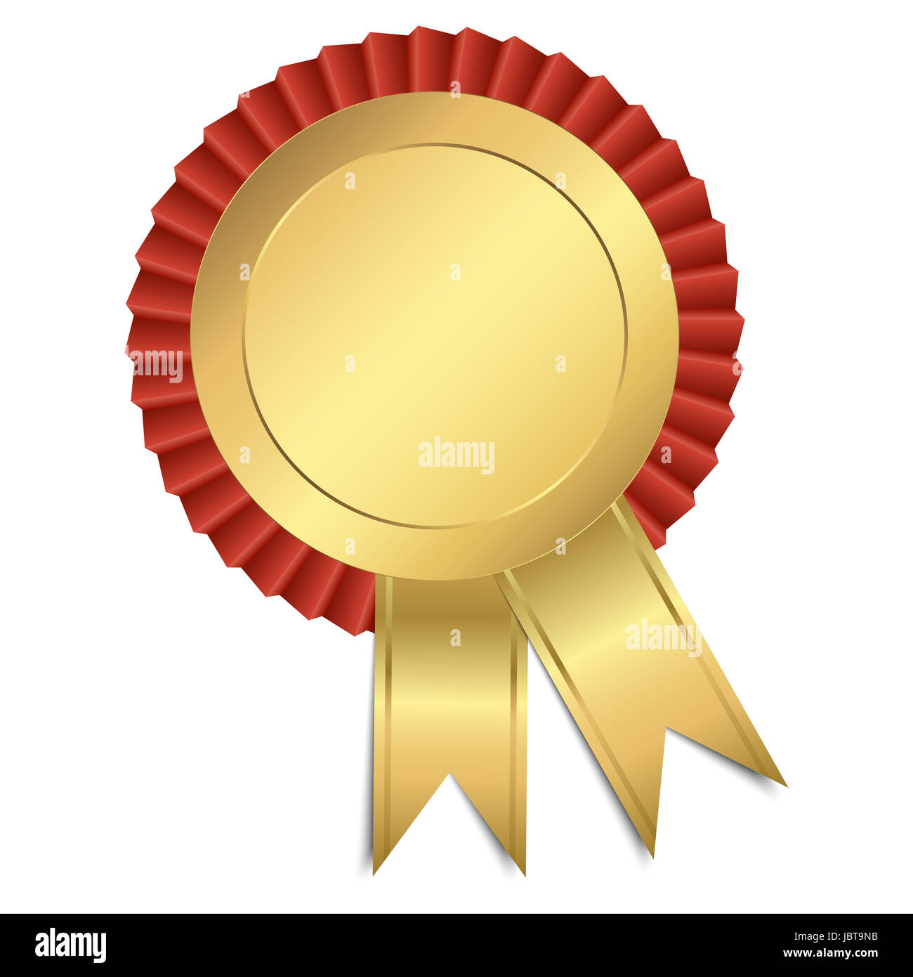 gold button with ribbon template Stock Photo - Alamy