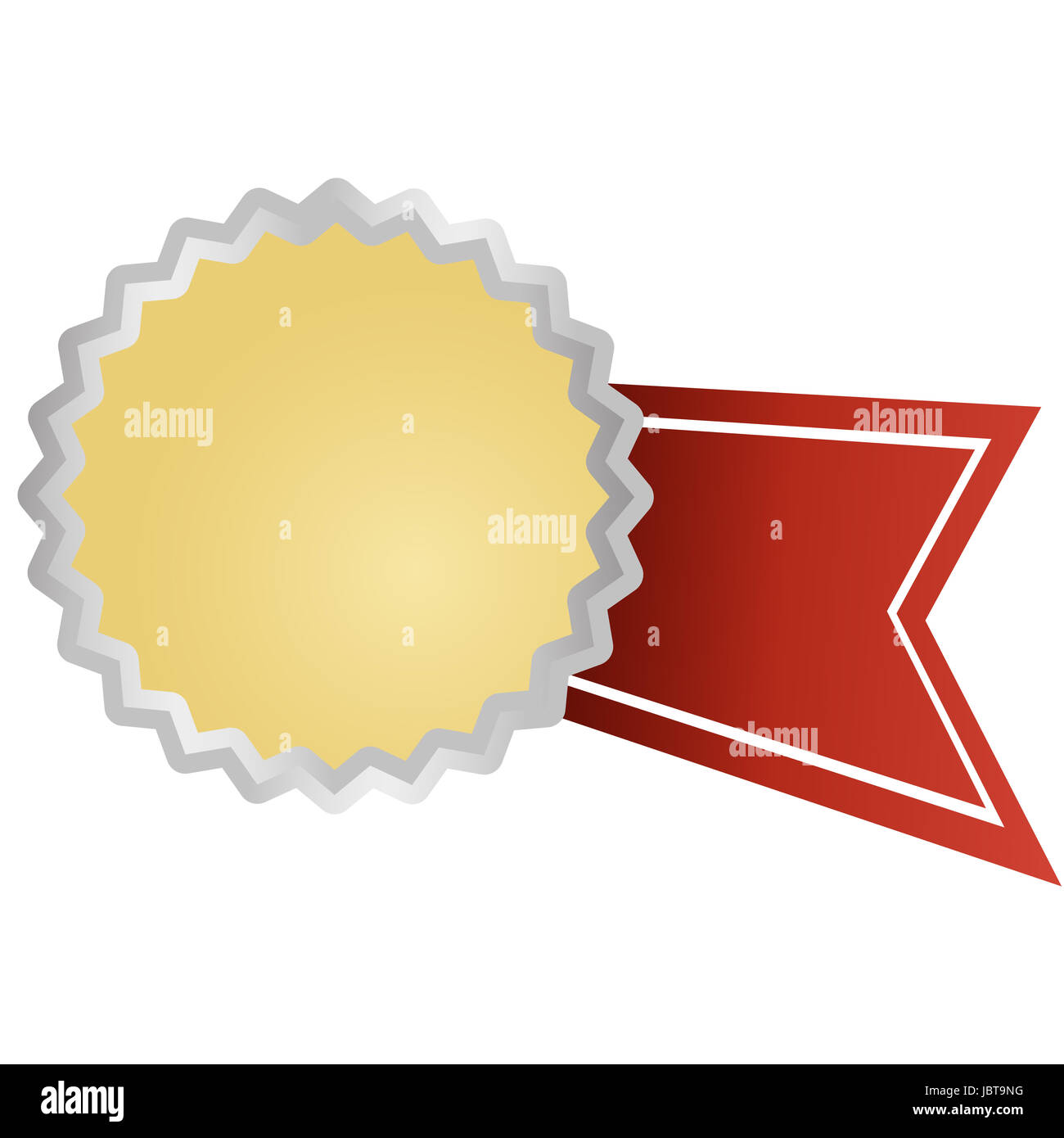 gold button with ribbon template Stock Photo - Alamy