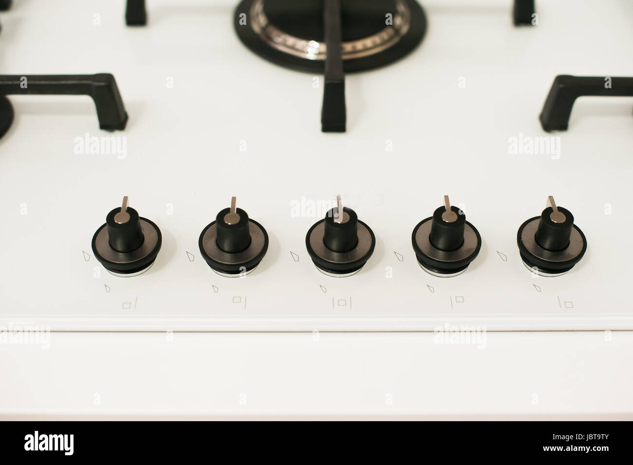 The modern kithchen gas panel furnace. Close up Stock Photo - Alamy