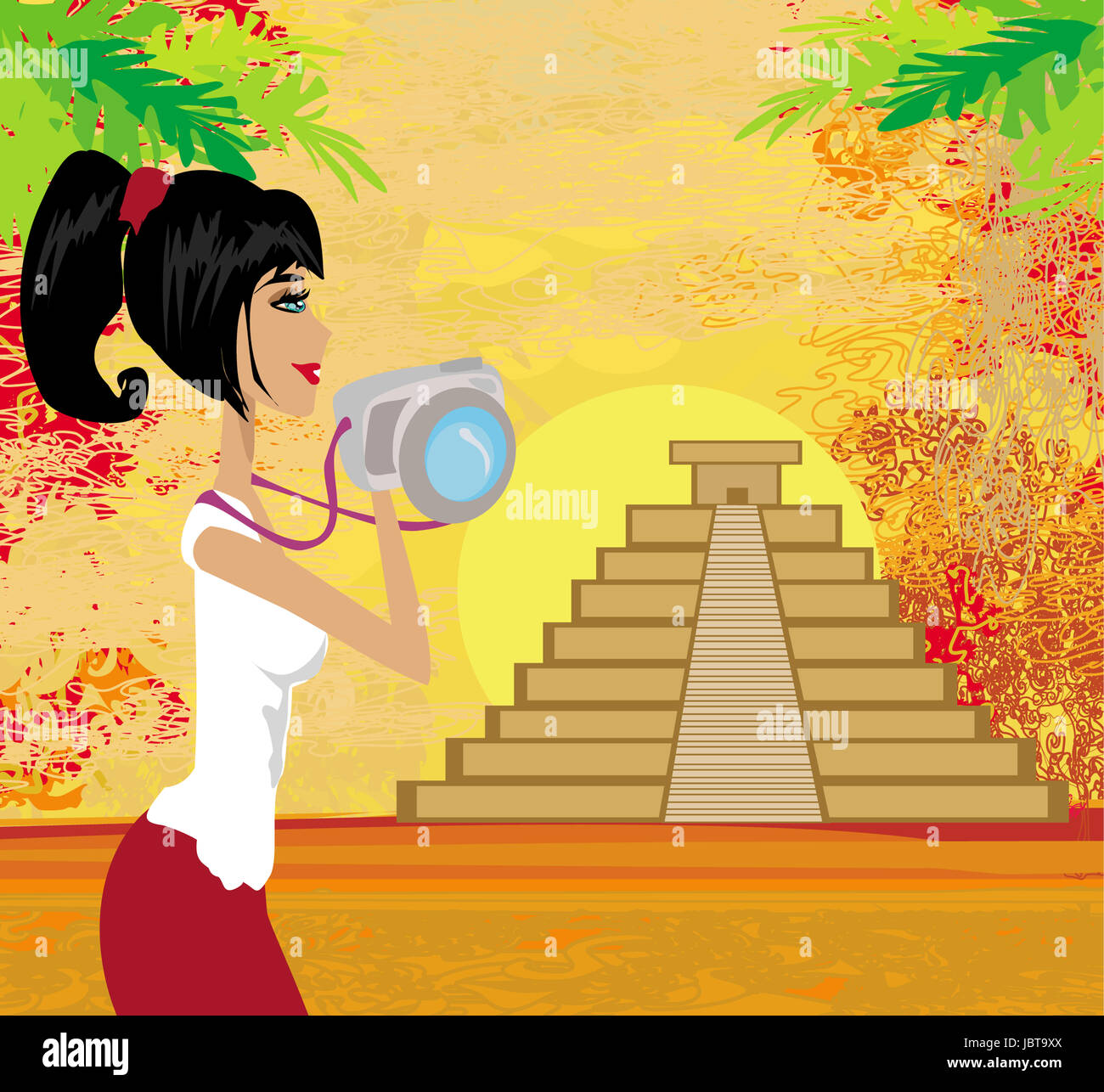 Mayan pyramid sunset of the sun hi-res stock photography and images - Alamy