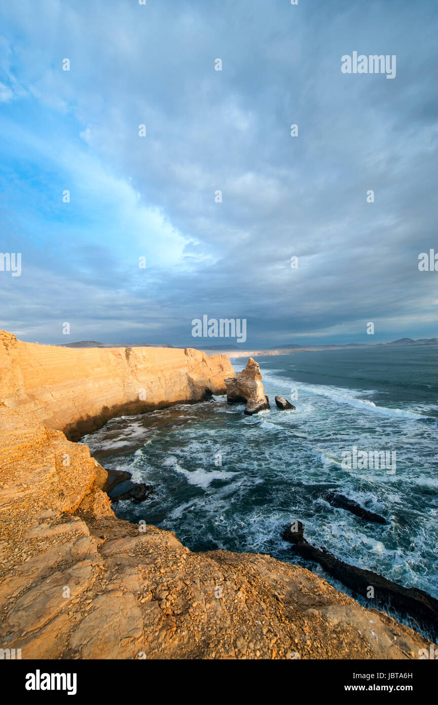 Cathedral Rock Formation, Peruvian Coastline, Rock formations at the ...
