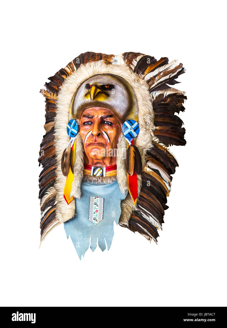 Indian chief mascot head hi-res stock photography and images - Alamy
