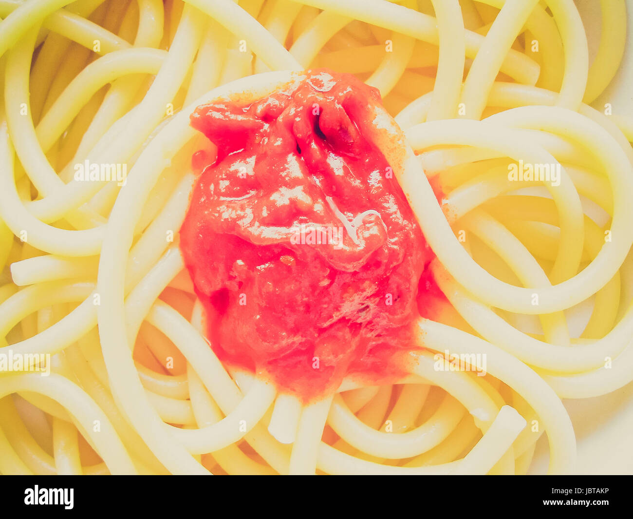 Vintage retro looking italian spaghetti hi-res stock photography and ...