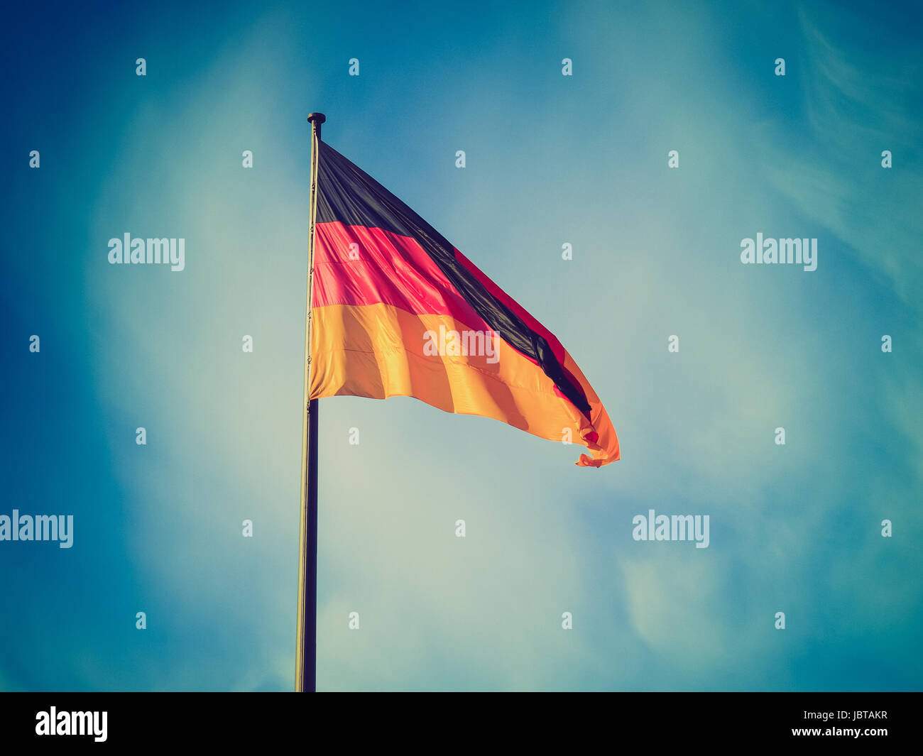 Vintage retro looking The national German flag of Germany (DE Stock ...