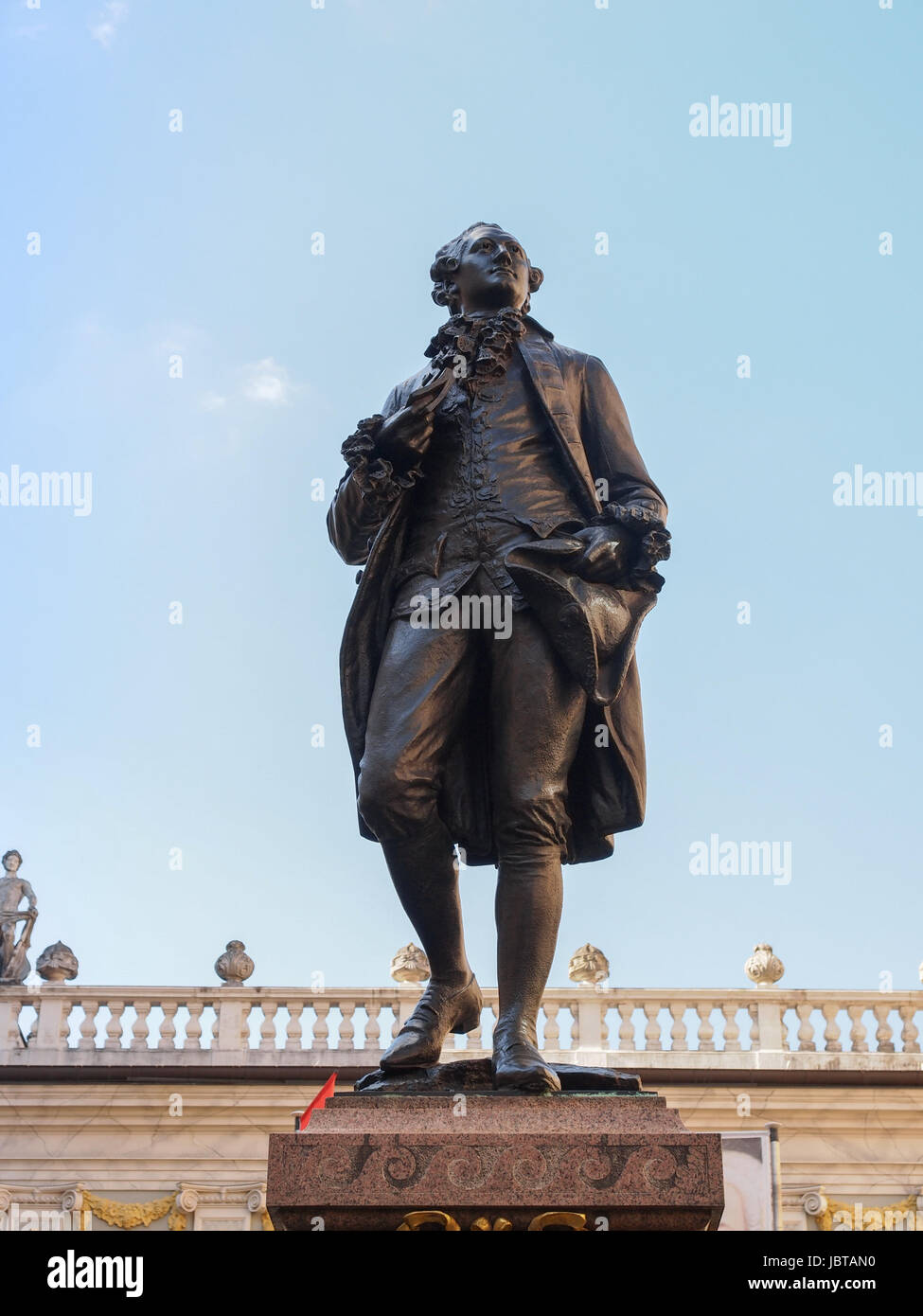 The Goethe Denkmal monument to Dichter J W von Goethe stands in the ...