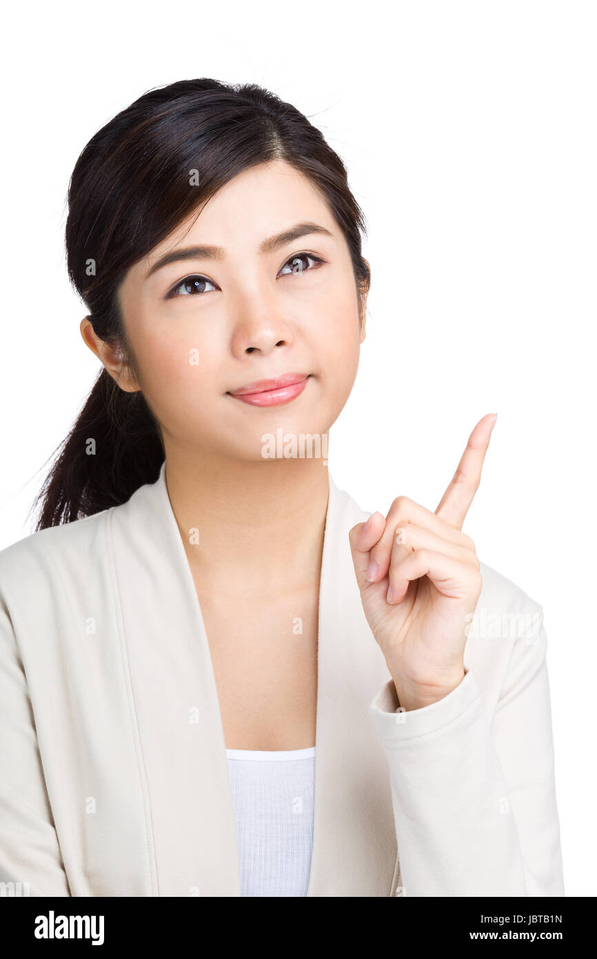 Asian woman thinking Stock Photo - Alamy