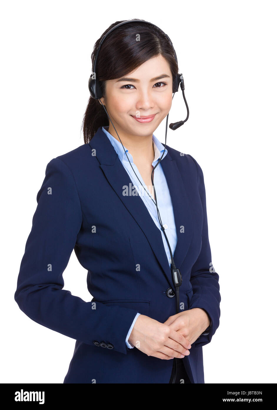 Young customer service girl Stock Photo - Alamy