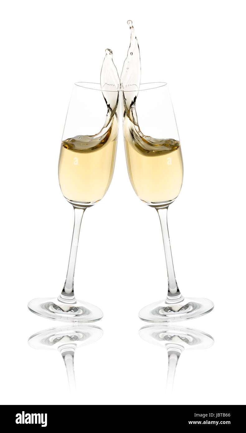 Prosecco toast white background hi-res stock photography and images - Alamy